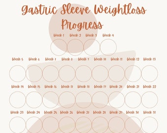 Bariatric Surgery Progress Chart DIGITAL DOWNLOAD - Etsy
