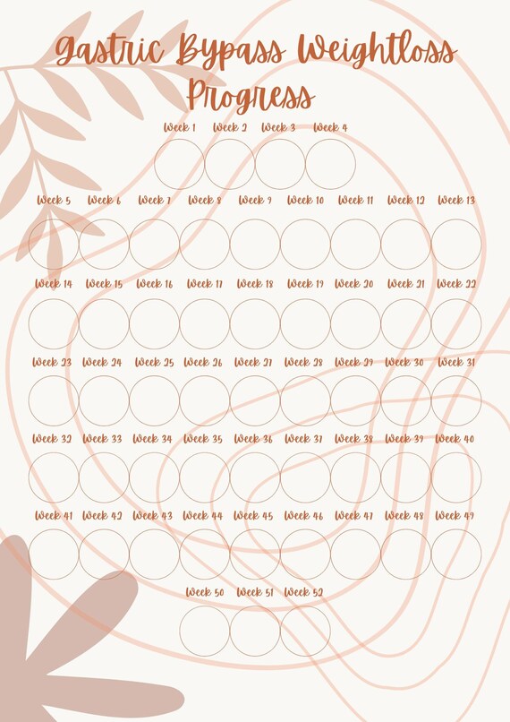 Bariatric Surgery Progress Chart DIGITAL DOWNLOAD - Etsy