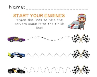 Prewriting Garden Line Tracing Worksheets for Preschool, Fine Motor ...