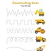 Prewriting Construction Line Tracing Worksheets for Preschool, Fine ...