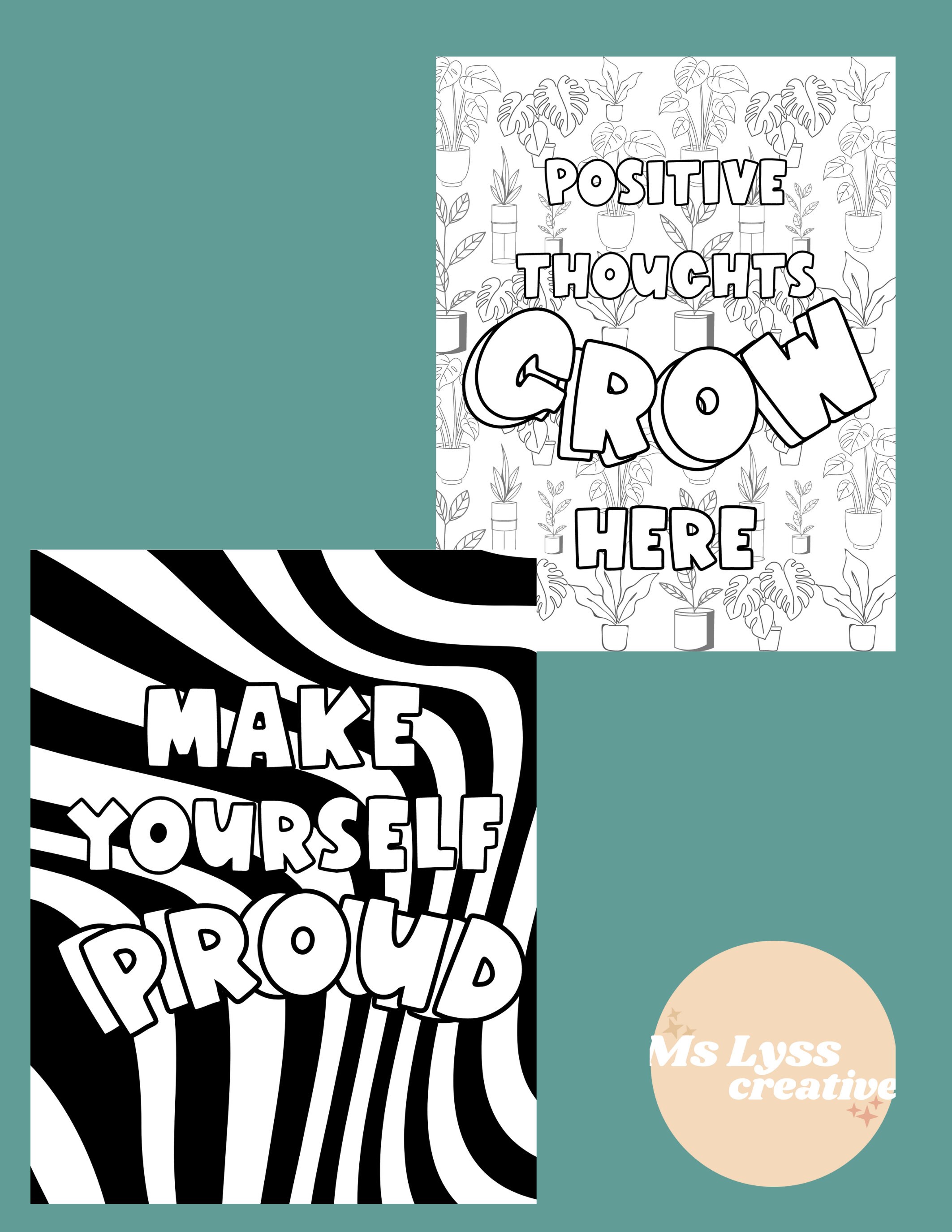 Positively Good Vibes Colouring Sheets, Motivational Colouring Sheets ...
