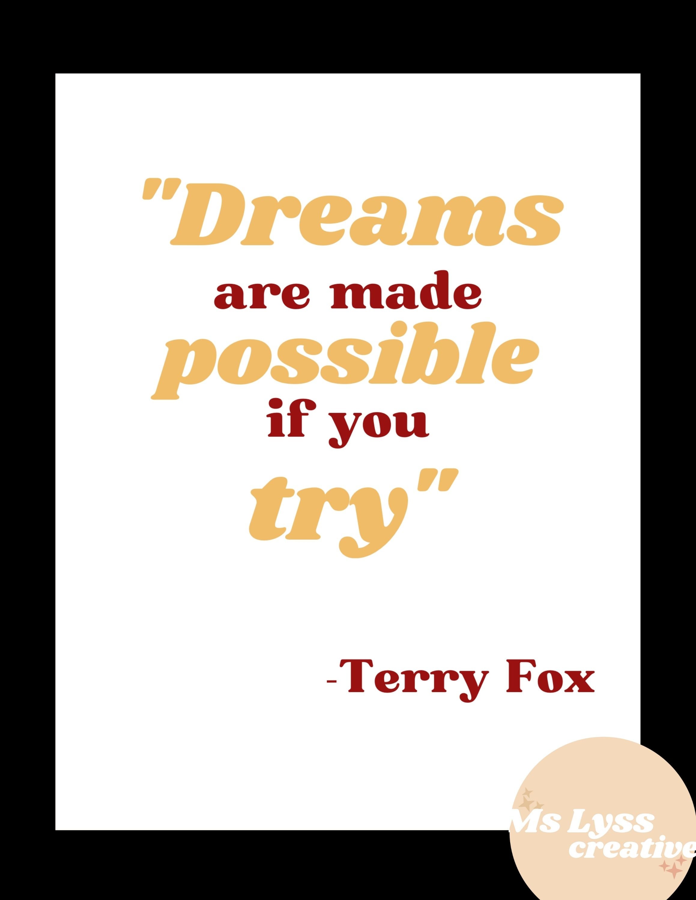 Terry Fox Quotes, Poster Set, Canadian Hero, Classroom Posters ...