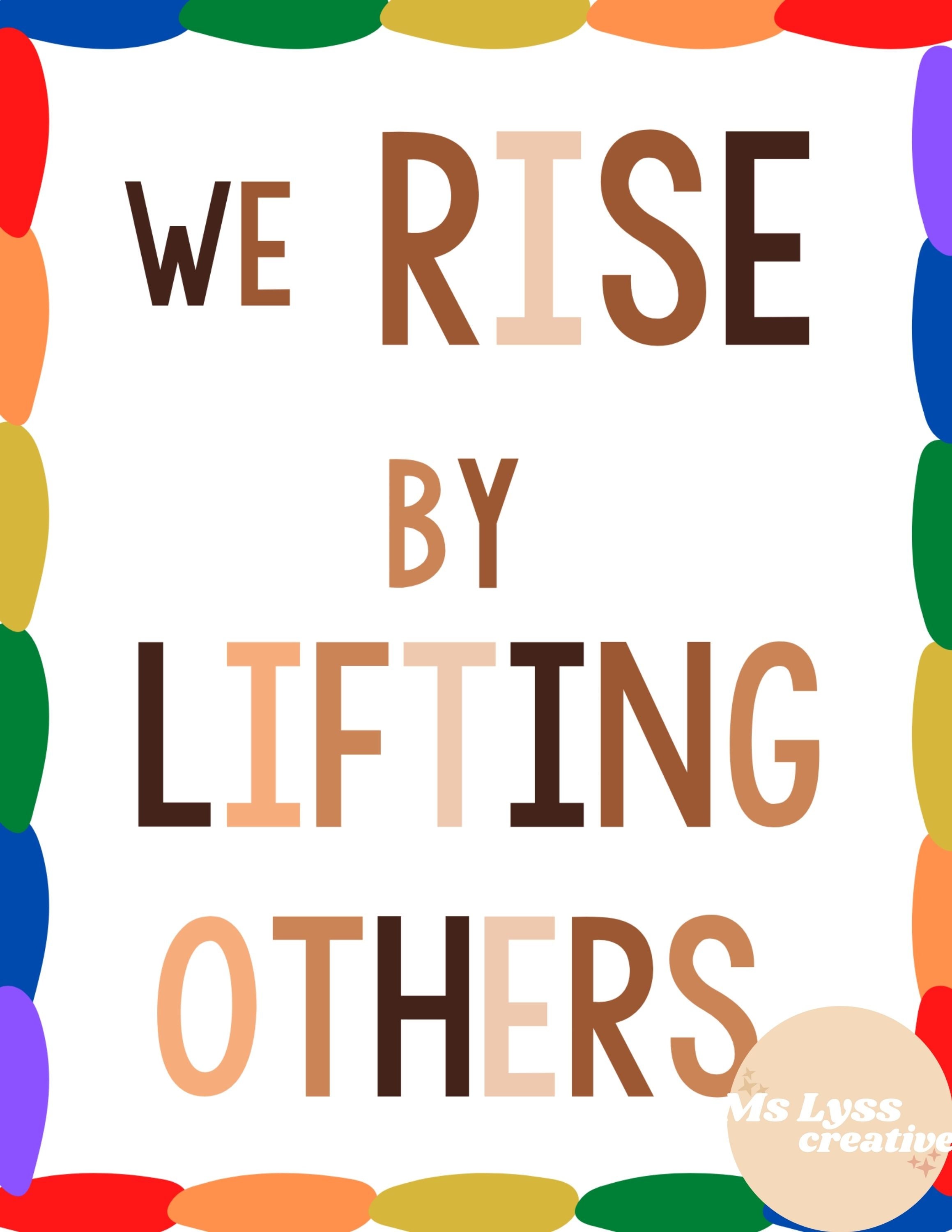 We Rise Classroom Poster, Inclusion, Diversity, Decor, Classroom Decor ...