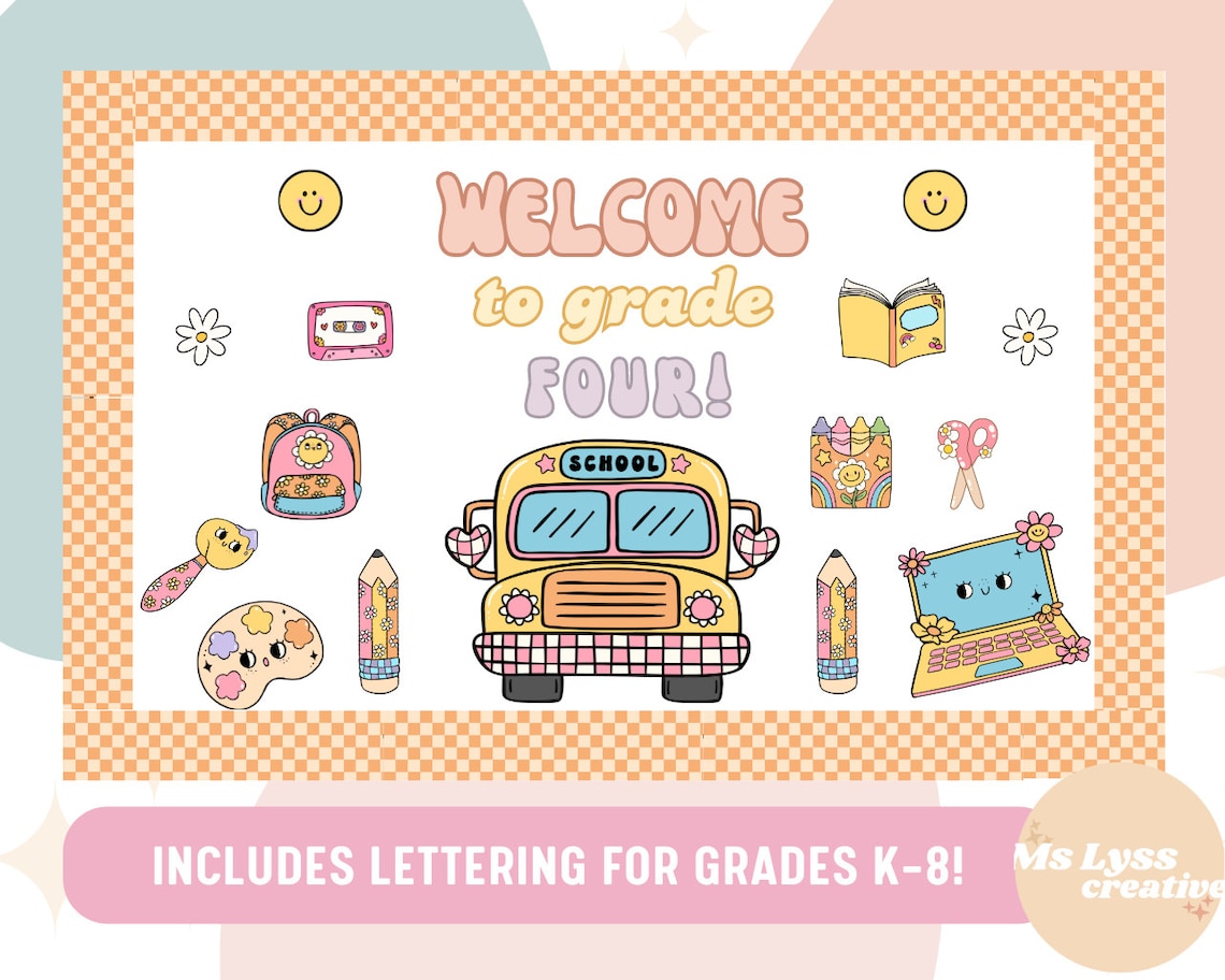 Back to School Bulletin Board Kit | Welcome Back to School | Fall - Etsy