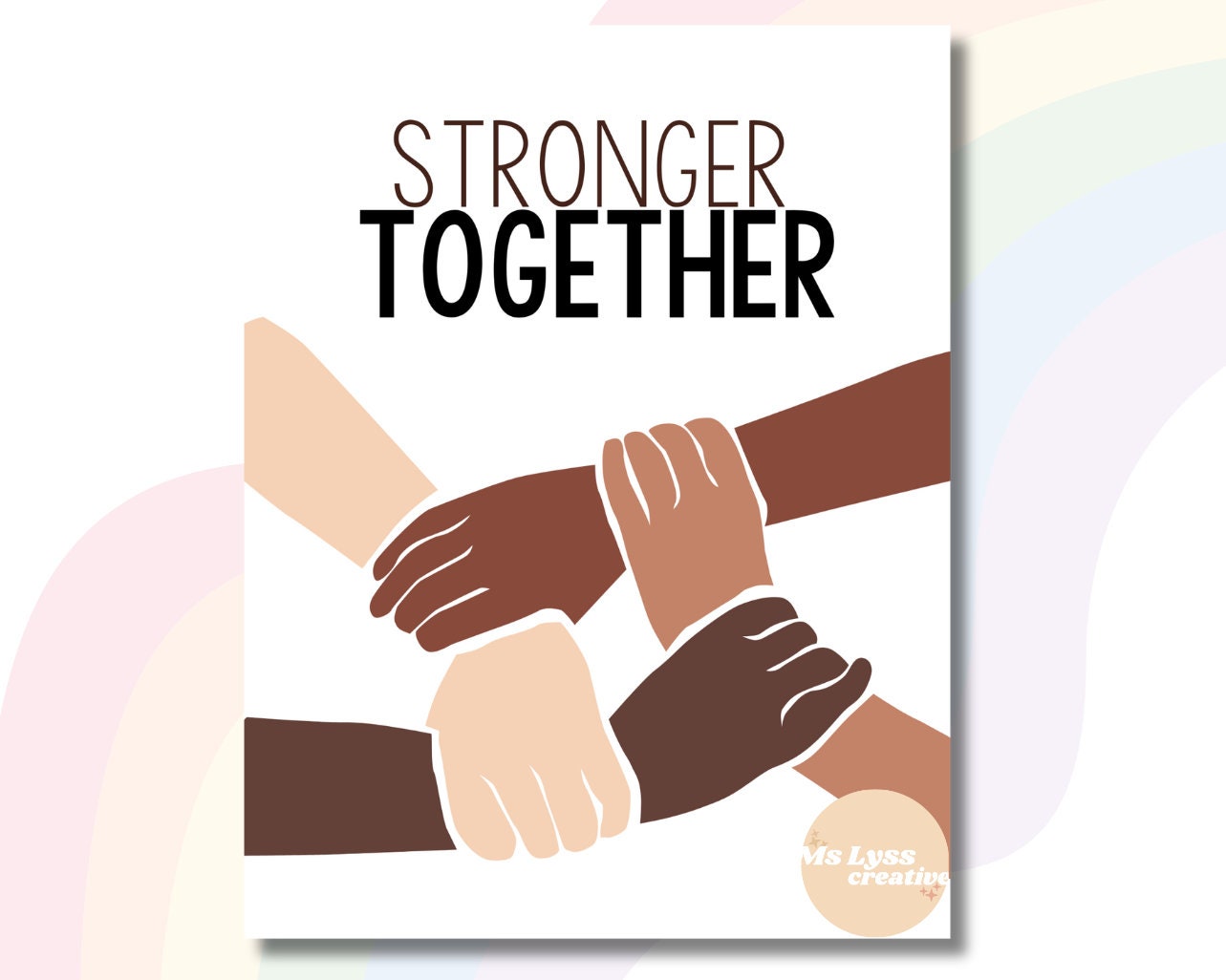 Strong Together Poster, Inclusion, Diversity, Decor, Classroom Decor ...