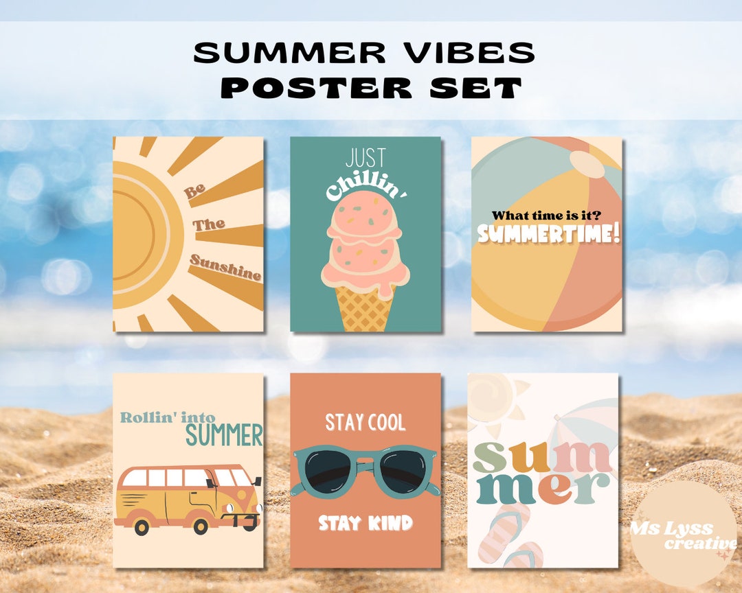 Boho Summer Vibes, Classroom Posters, Bulletin Board Poster Set ...