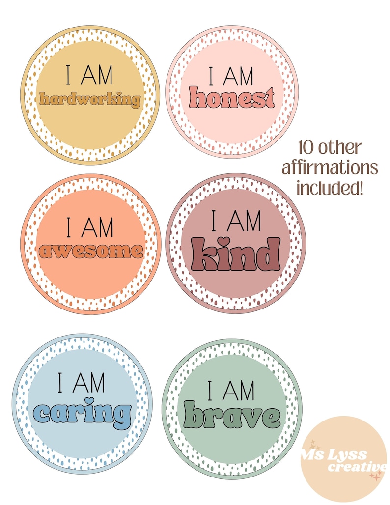 Affirmation Station | Speckle Soft Brights | Bulletin Board or Mirror ...