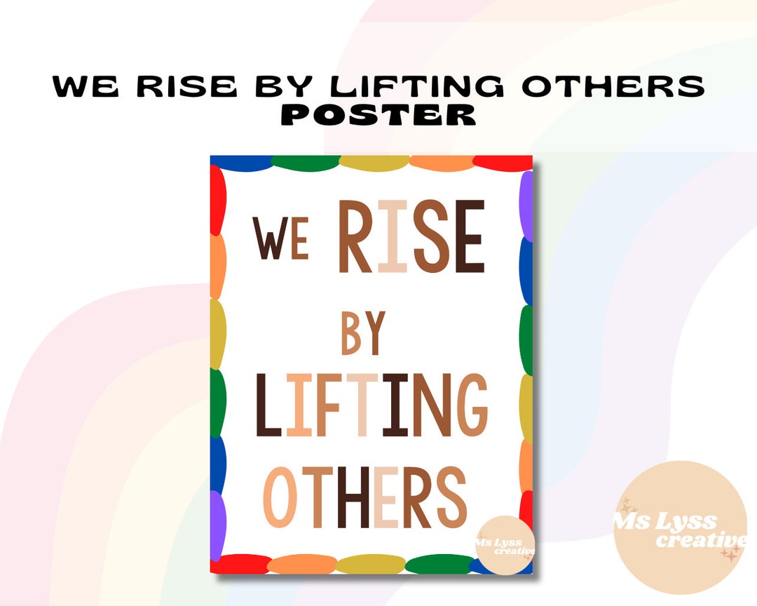 We Rise Classroom Poster, Inclusion, Diversity, Decor, Classroom Decor ...