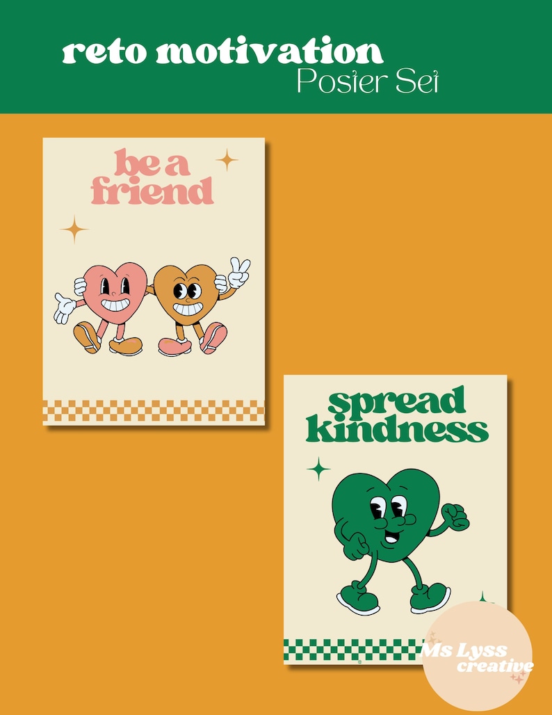 Retro Motivational Posters, Classroom Posters, School Decor - Etsy
