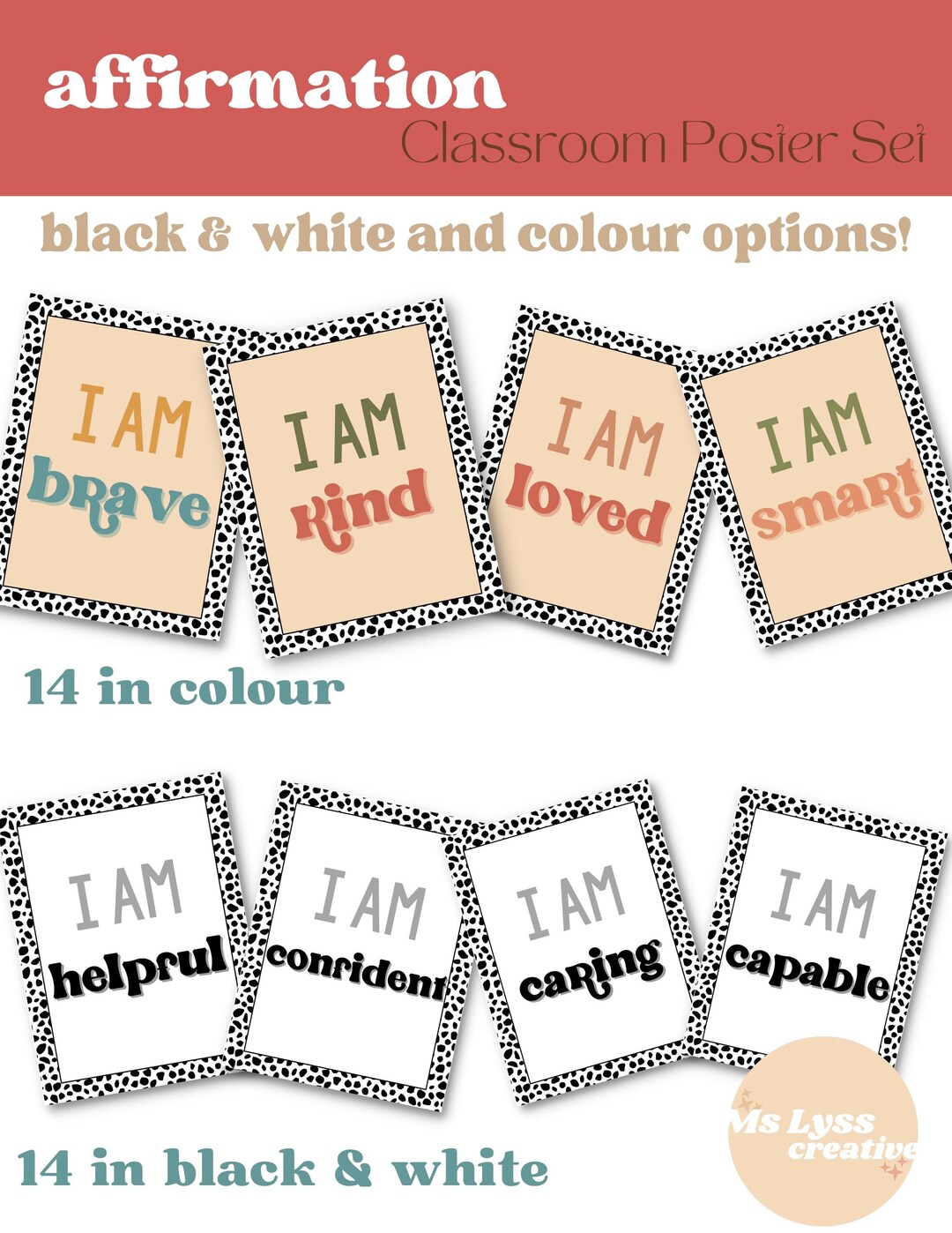 Affirmation Poster Set Self Love Posters Classroom Prints - Etsy
