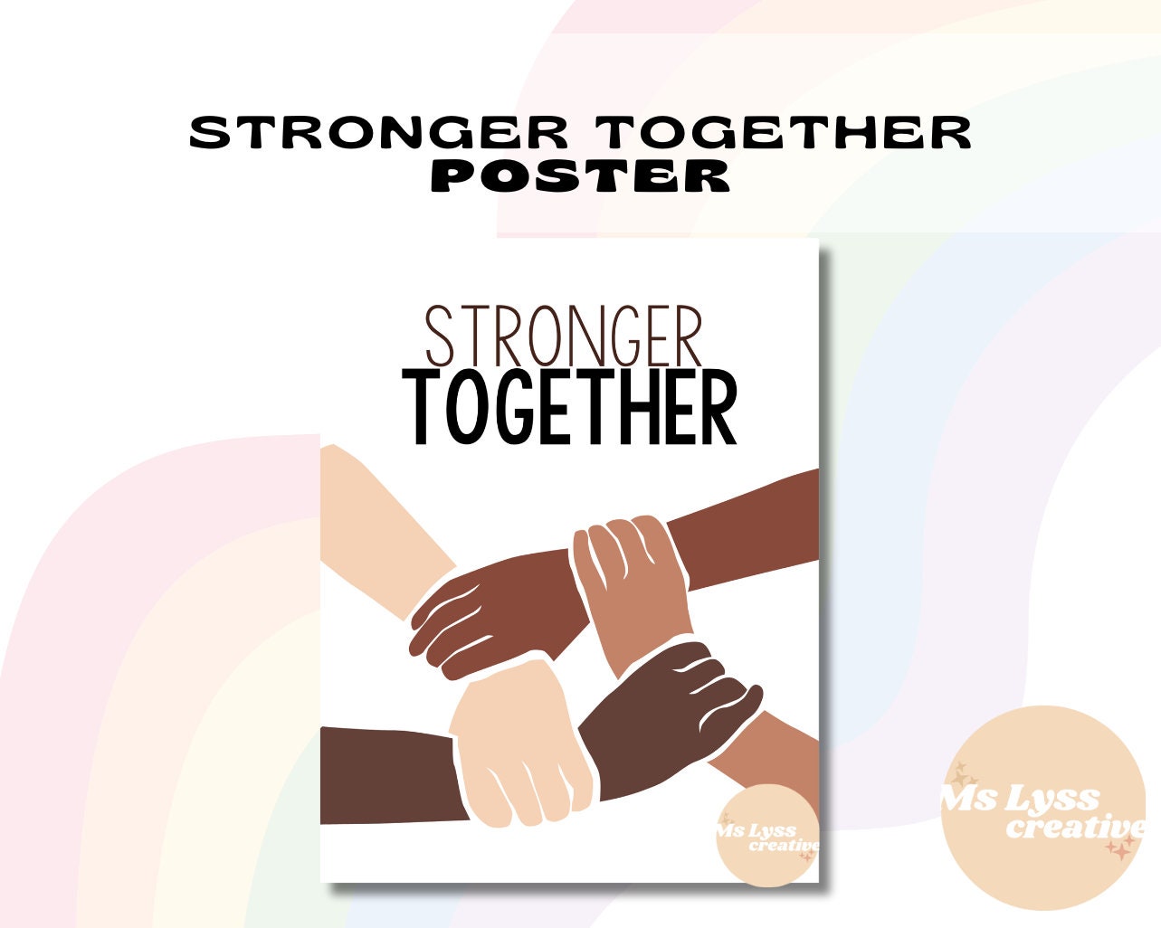 Strong Together Poster, Inclusion, Diversity, Decor, Classroom Decor ...