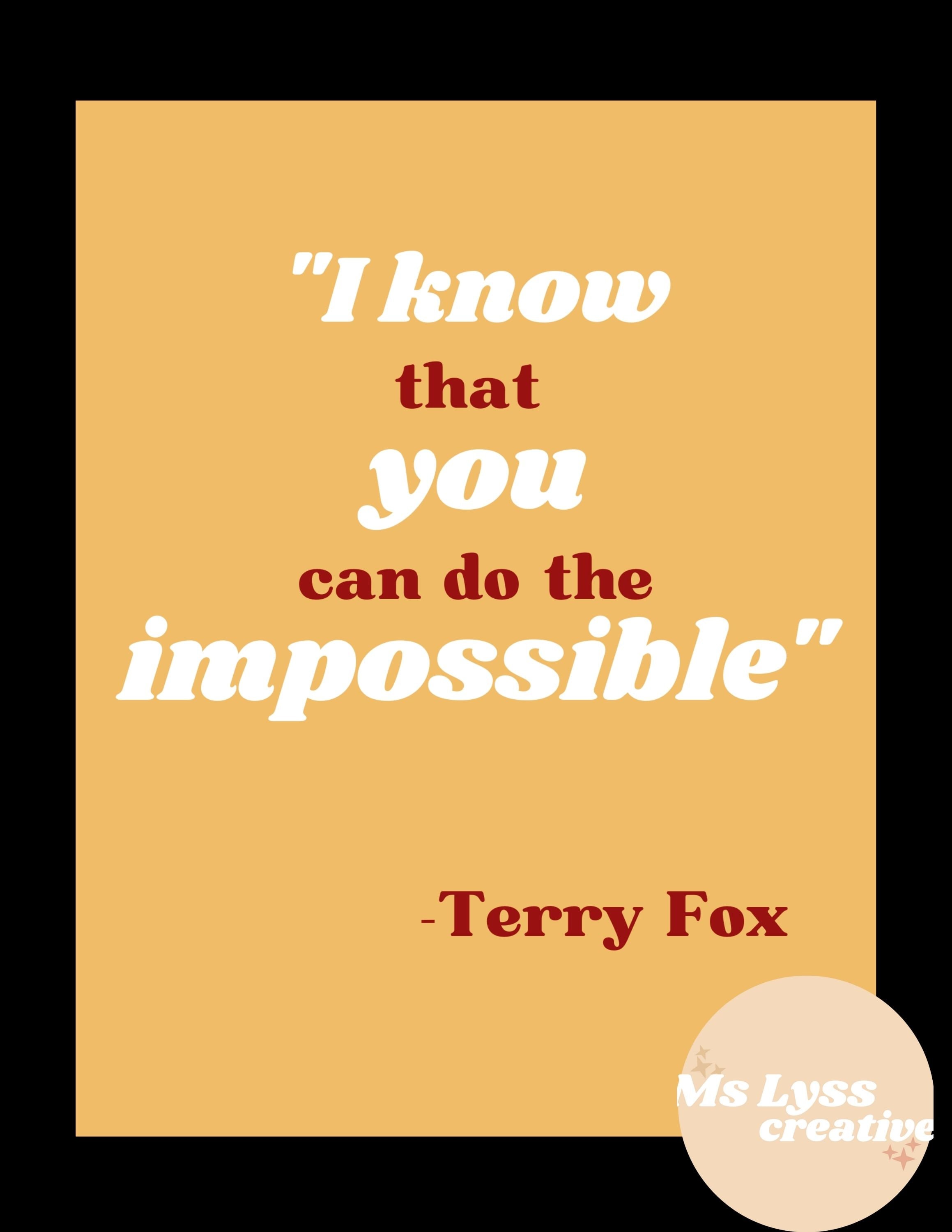 Terry Fox Quotes, Poster Set, Canadian Hero, Classroom Posters ...