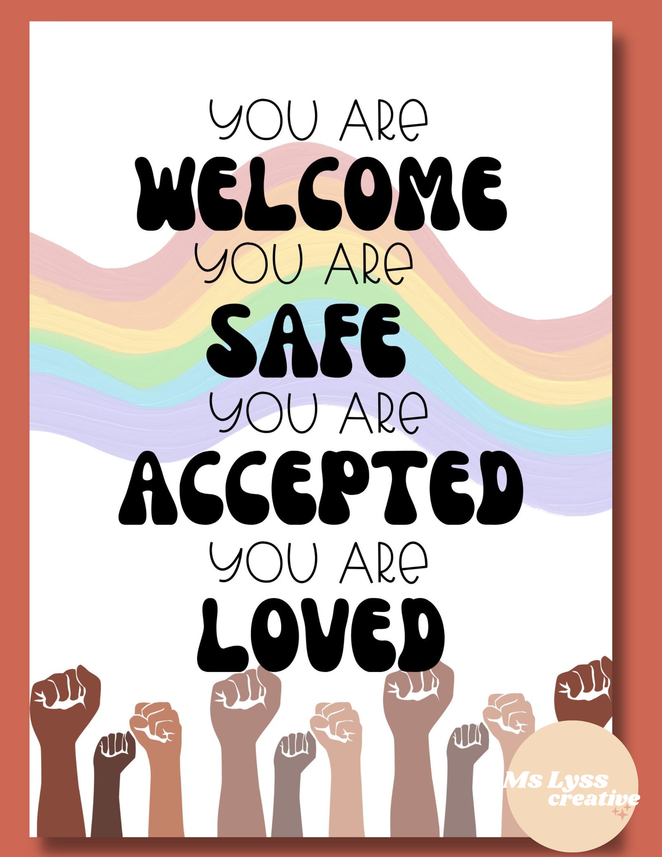 Safe Space Classroom Poster, Everyone is Welcome - Etsy