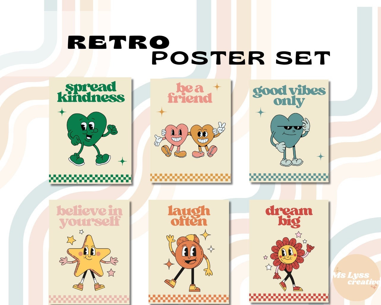 Retro Motivational Posters, Classroom Posters, School Decor - Etsy