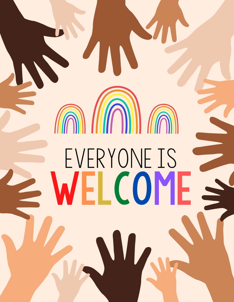 Everyone is Welcome Classroom Poster, Inclusive Posters, Decor Poster ... Everyone is Welcome Classroom Poster, Inclusive Posters, Decor Poster ...