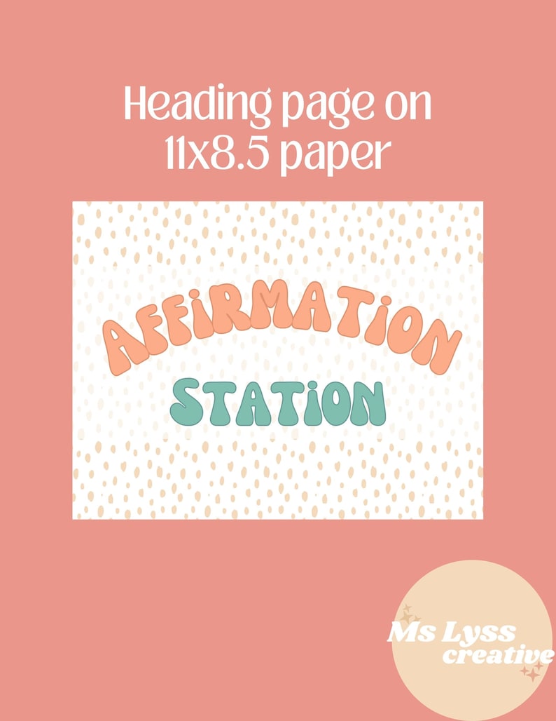 Affirmation Station | Speckle Soft Brights | Bulletin Board or Mirror ...