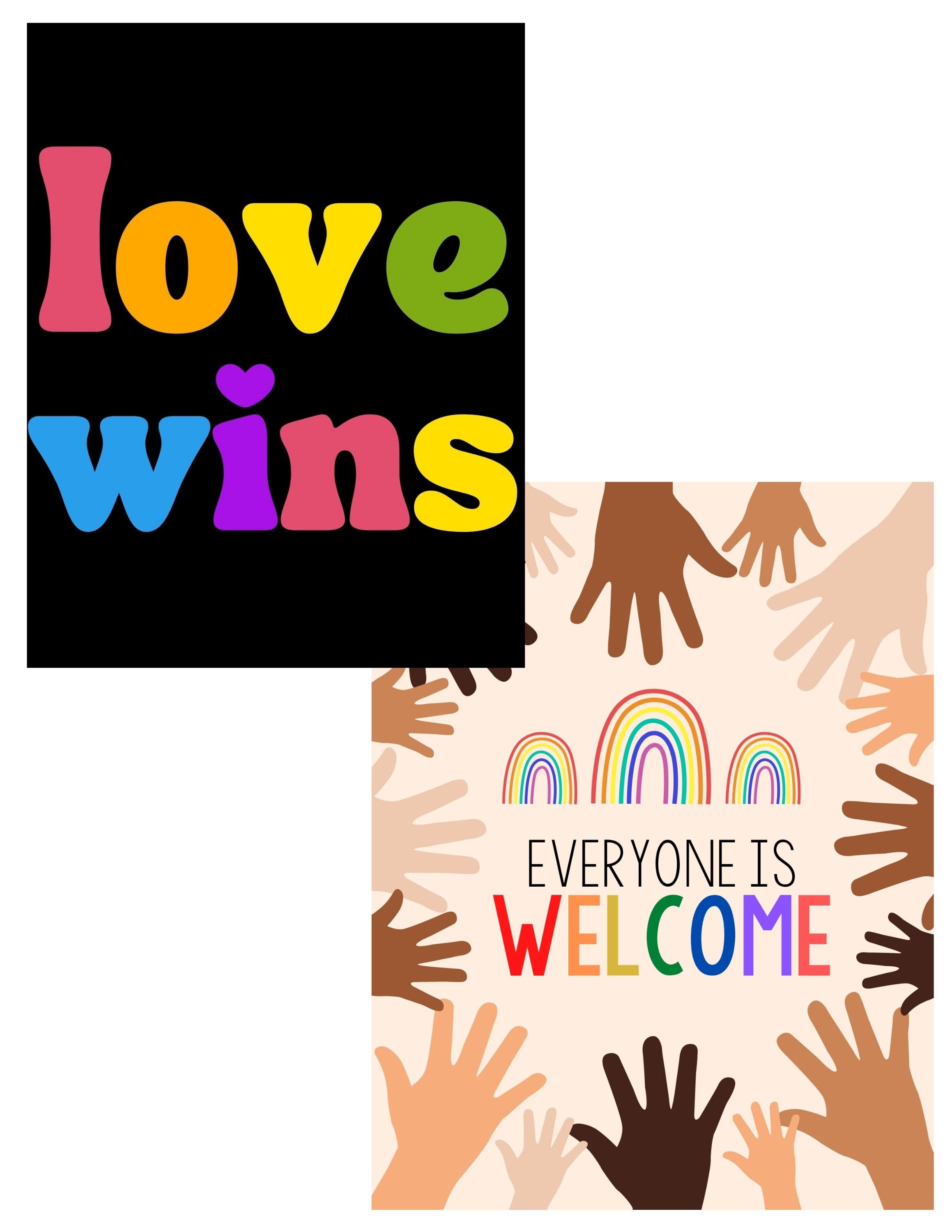 Diversity Pride Inclusion Poster Bundle LGBTQ Decor - Etsy