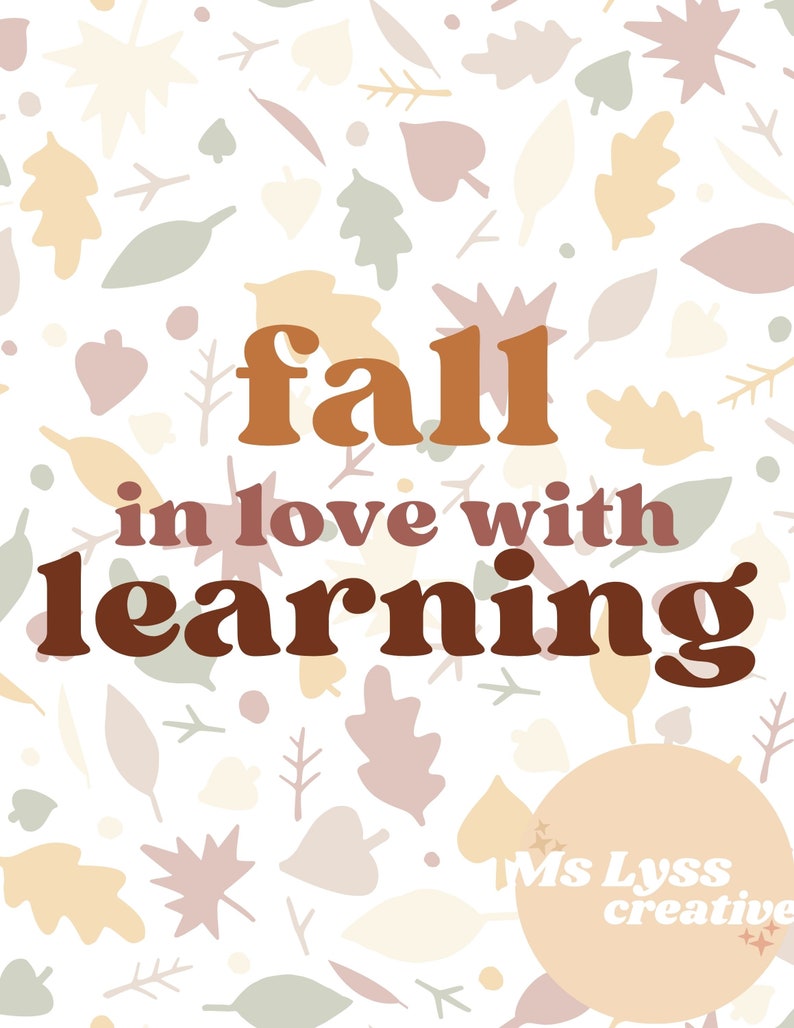Fall Poster Set, Chill Fall Posters, Fall Classroom Decor - Etsy