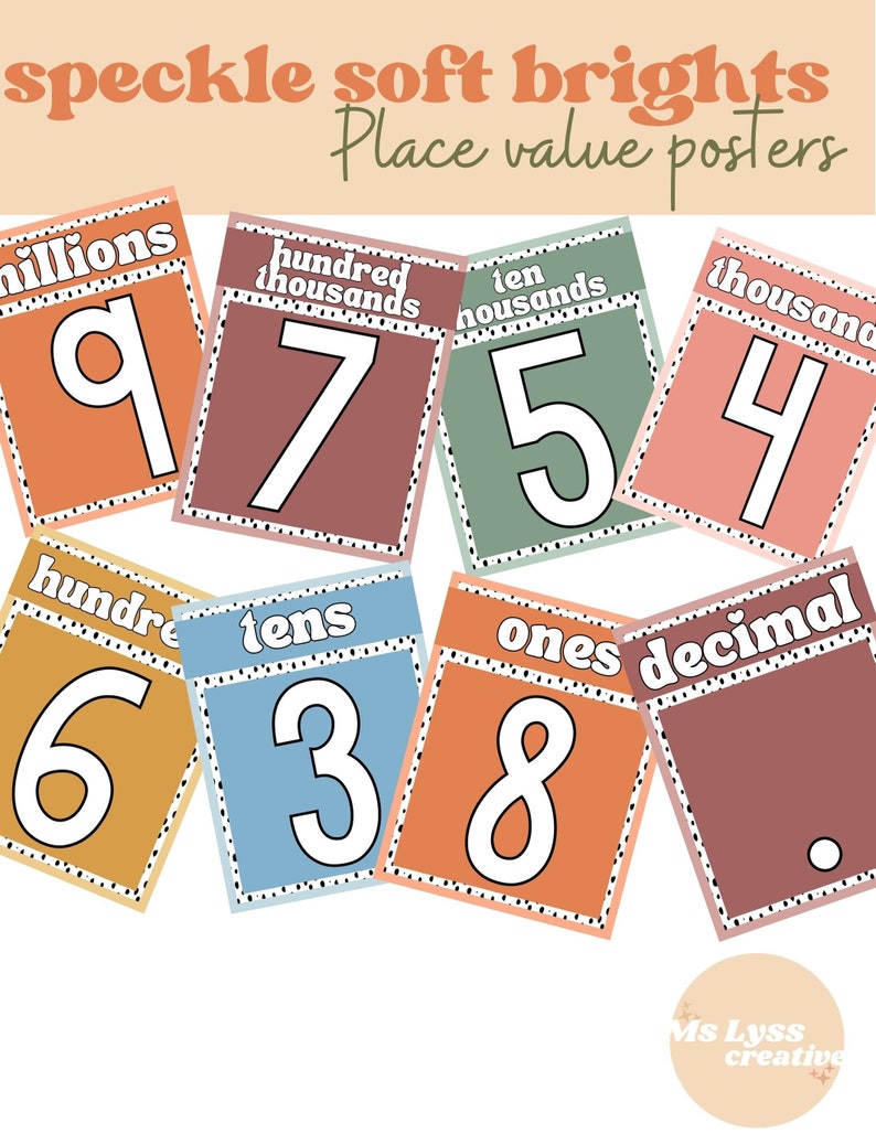 Place Value Posters Elementary Classroom Posters Class - Etsy