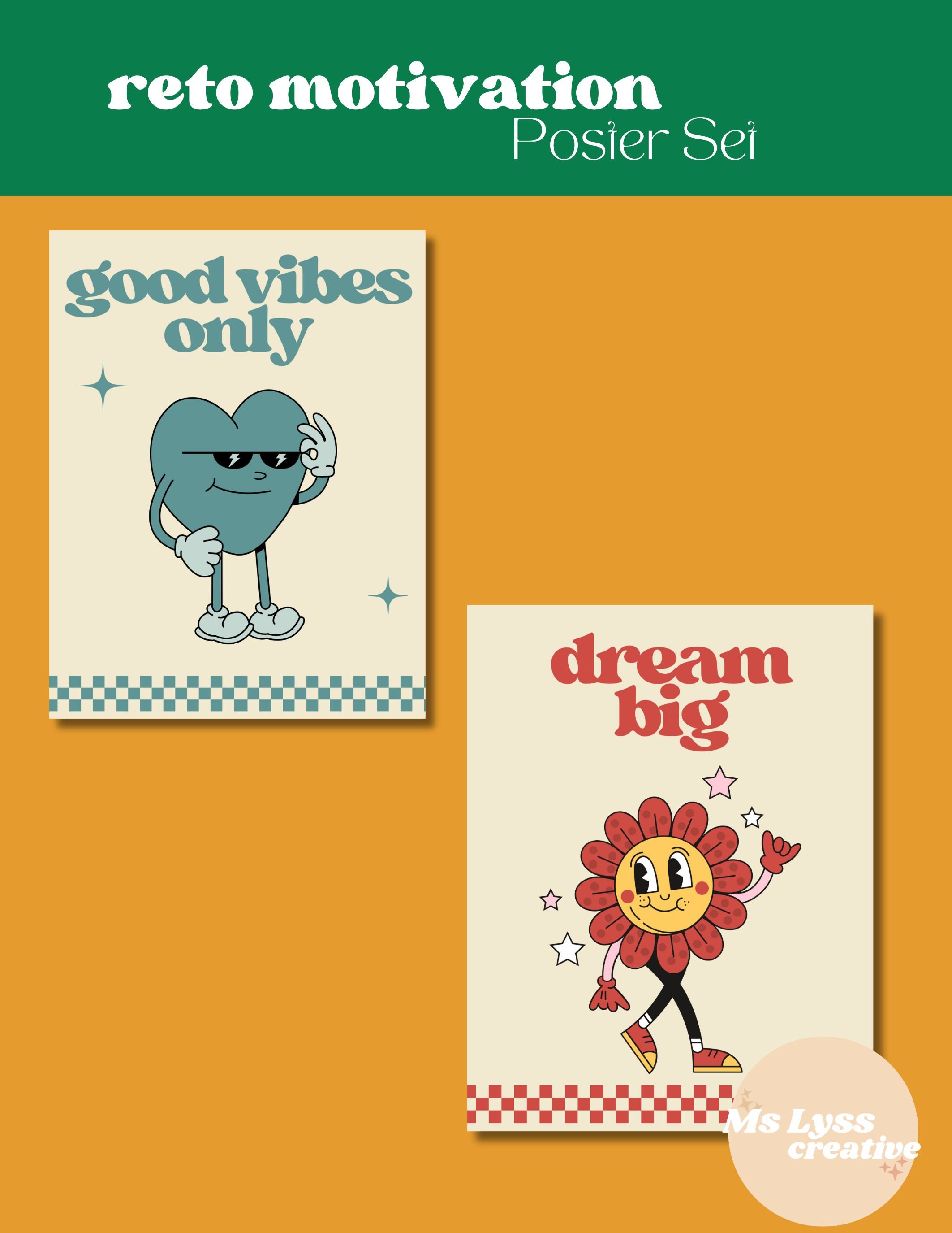 Retro Motivational Posters, Classroom Posters, School Decor - Etsy