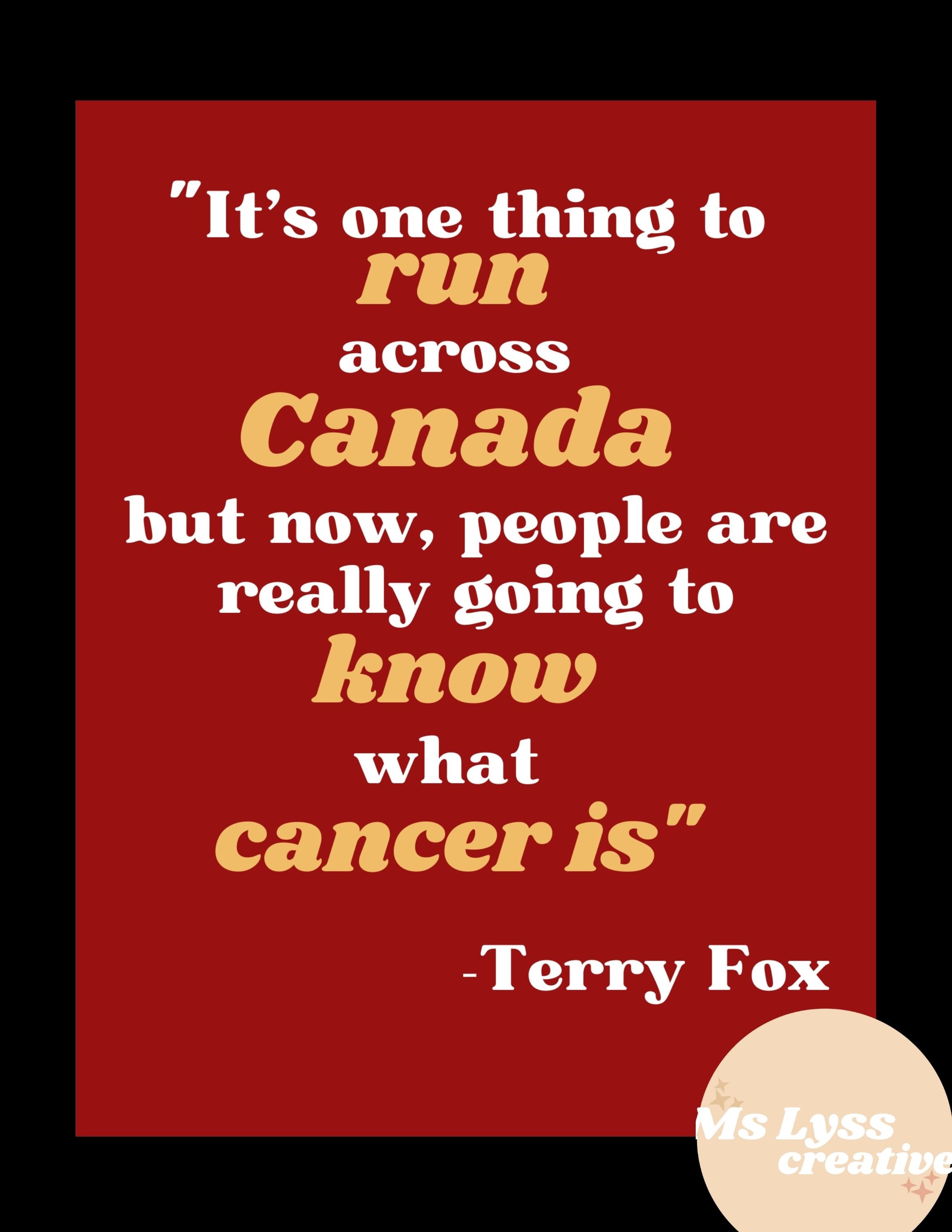 Terry Fox Quotes Poster Set - Etsy