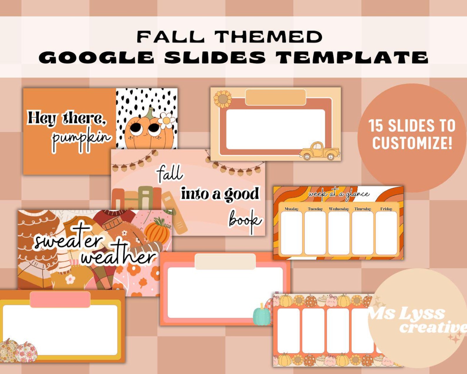 Fall Themed Google Slides Template - Etsy