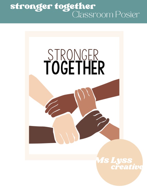 Strong Together Poster Inclusion Diversity Decor Classroom - Etsy