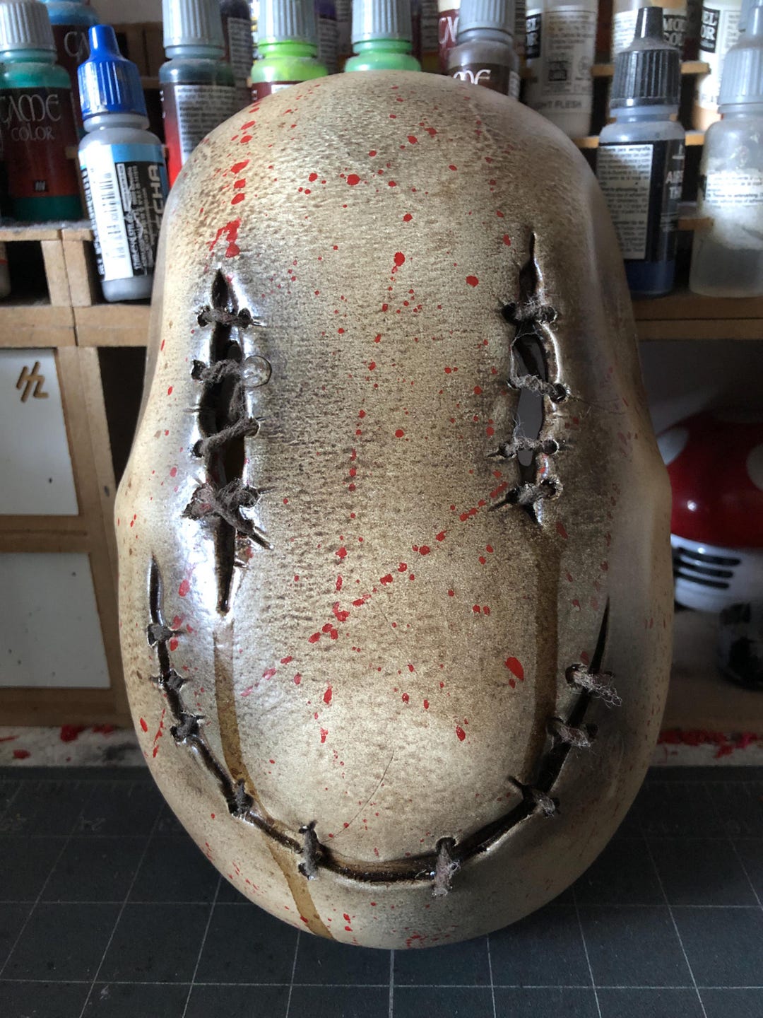 Smiley Horror Face Movie Mask Helmet Display Cosplay - Etsy Australia