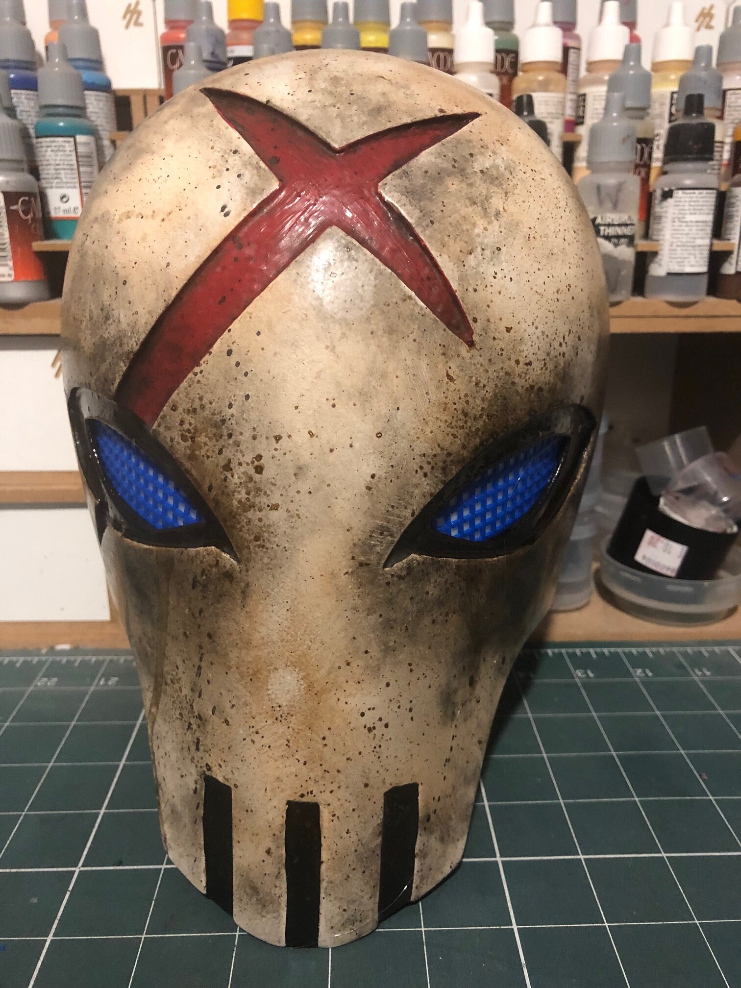 Red X Teen Titans Mask Helmet DC Comics Display Hand Painted - Etsy UK