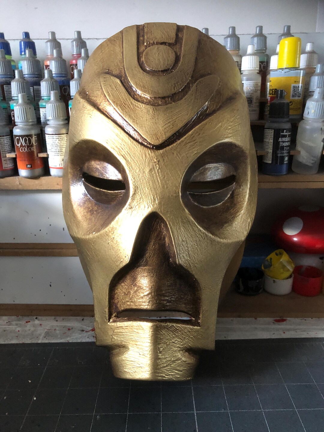 Skyrim Dragon Priest Hand Painted Mask Helmet Life Size Wearable Prop ...