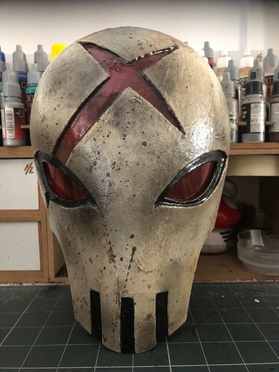 Red X Teen Titans Mask Helmet DC Comics Display Hand Painted - Etsy UK