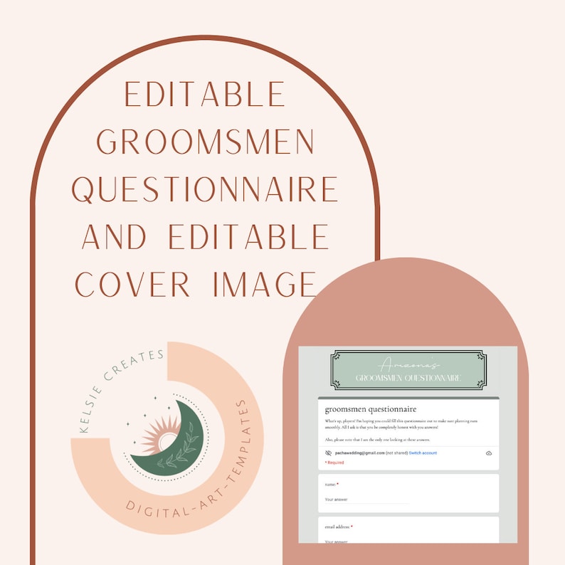 Groomsmen Questionnaire - Editable Google Form - Etsy