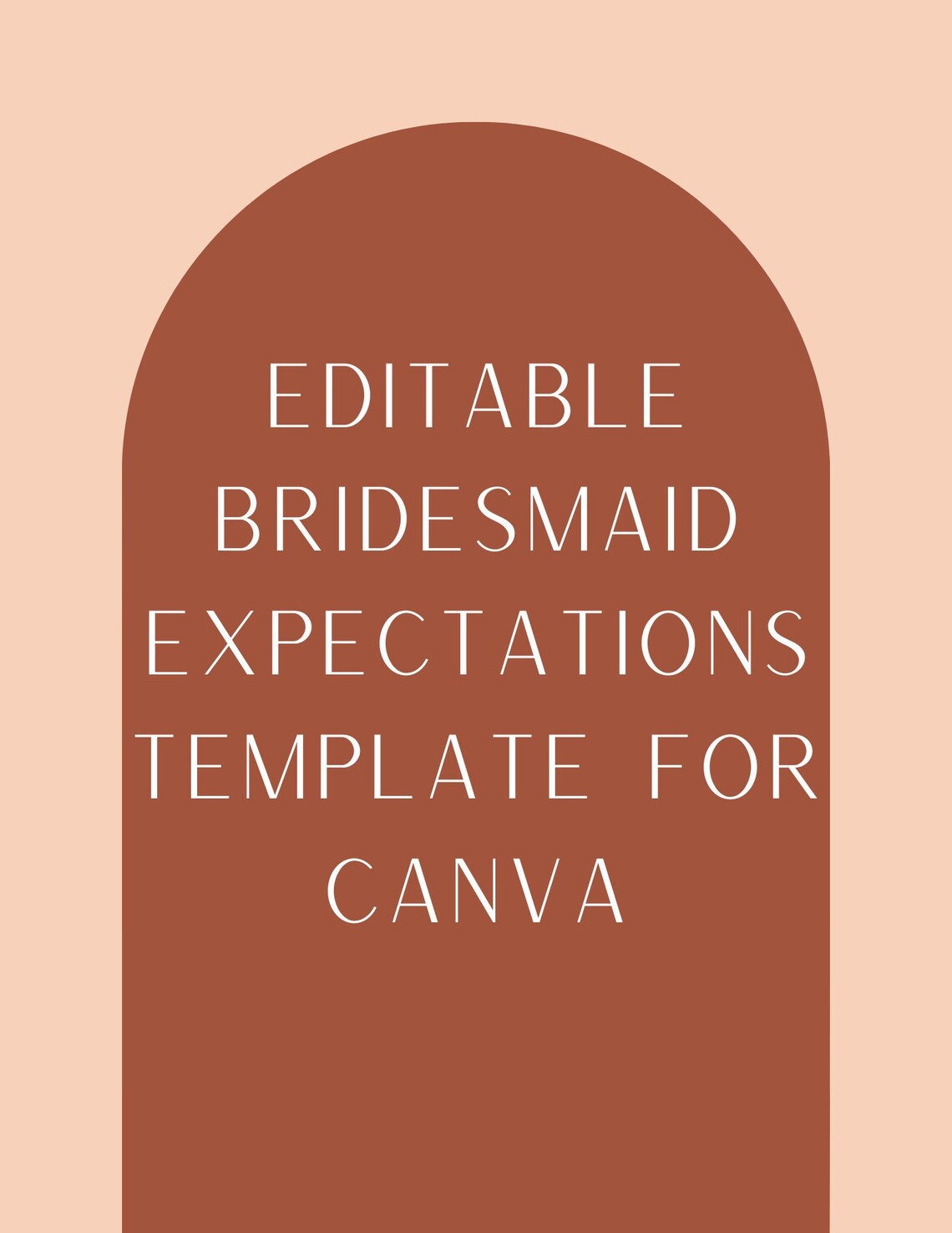 Editable Bridesmaid Expectations Template for Canva - Etsy