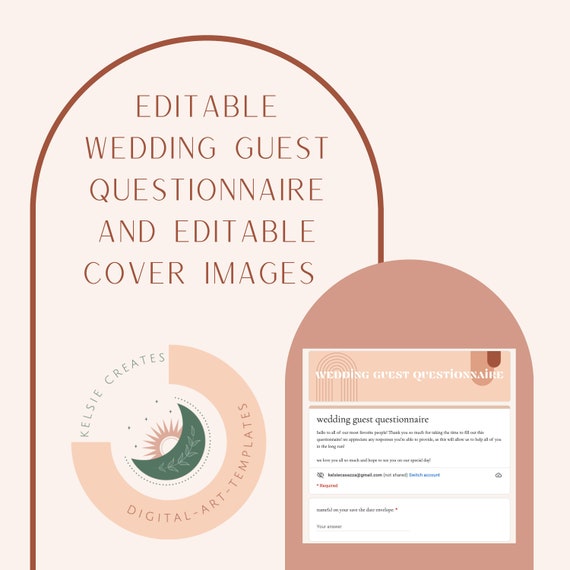Editable Wedding Guest Survey for Save the Dates - Etsy