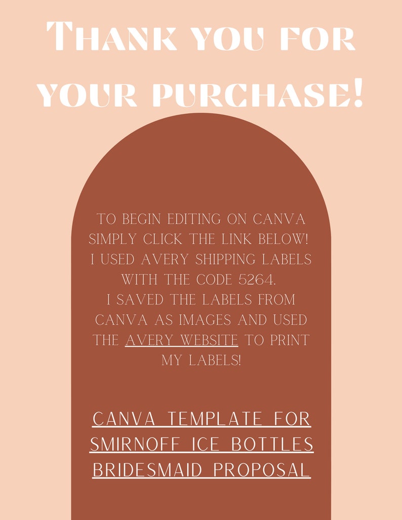 Bridesmaid Proposal, Smirnoff Ice - Editable Canva Labels - Etsy