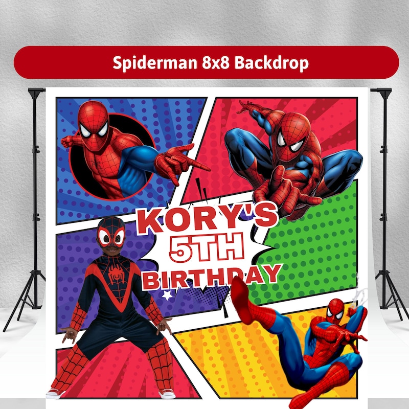 Spiderman Backdrop - Etsy