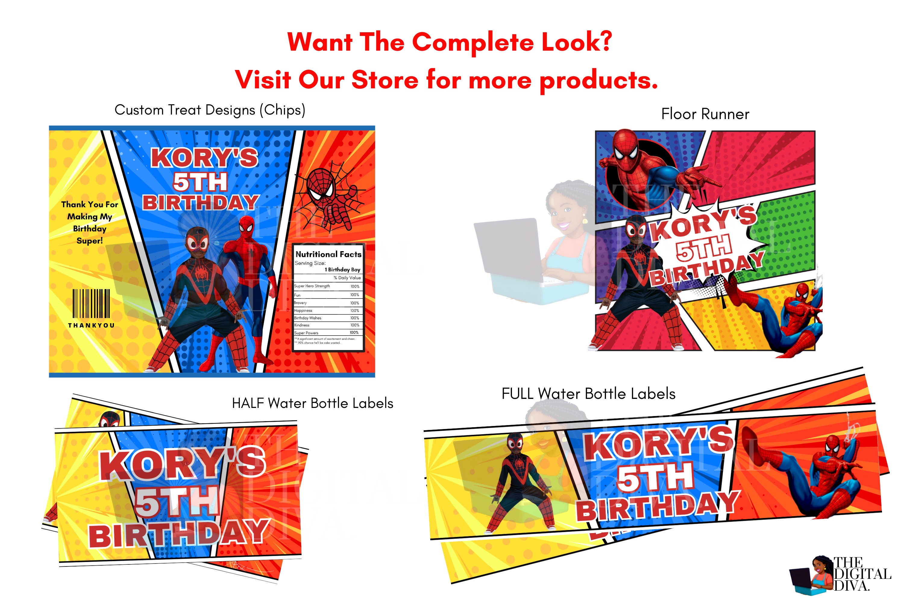 Spiderman Chip Bag Superhero Custom Chip Bags - Etsy