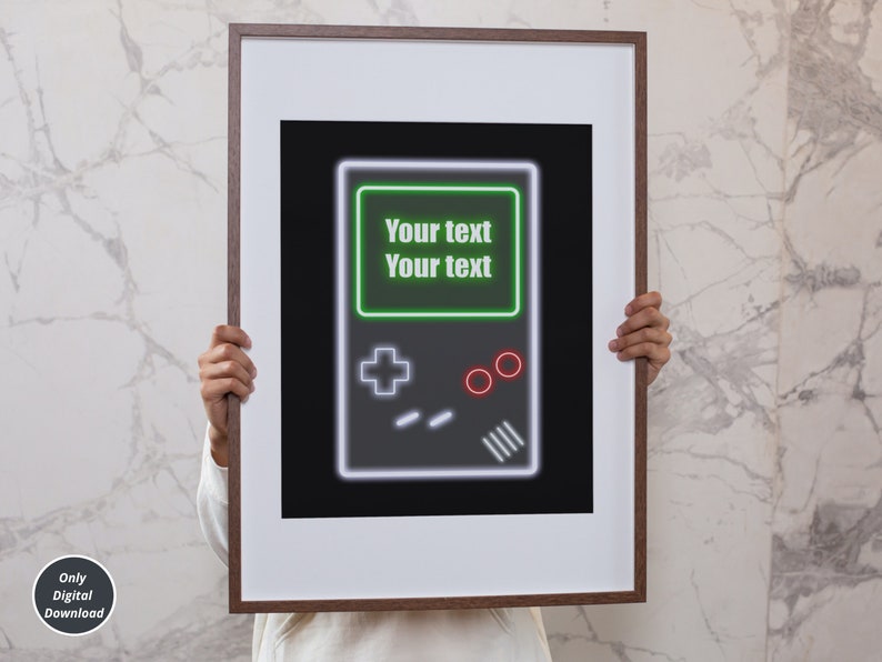 Personalized Gaming Zone Posters, Game Boy Advance Wall Art, Digital ...