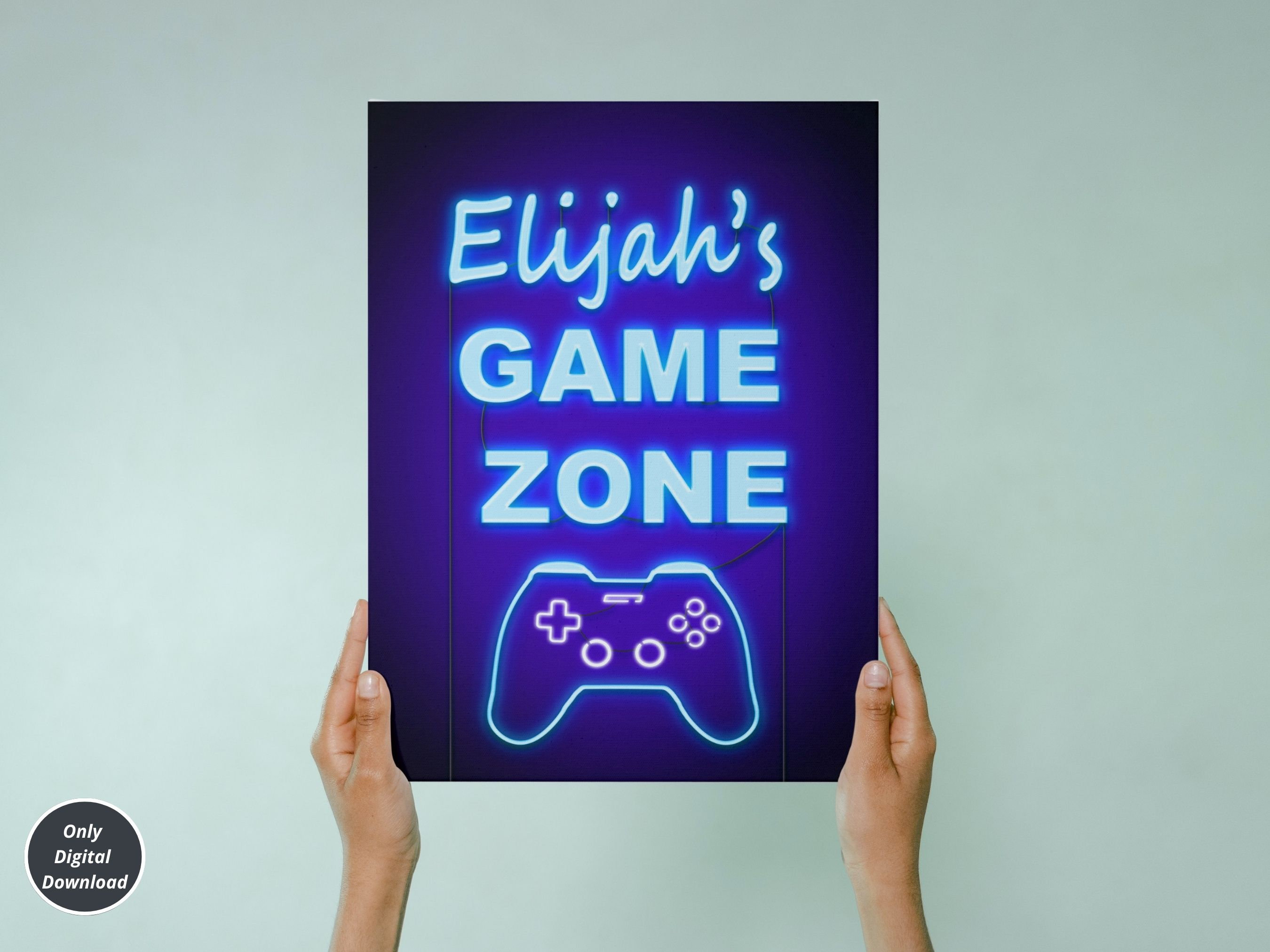 Neon Poster Gaming Sign Poster Personalized Gaming Poster - Etsy