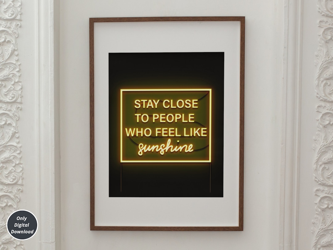 Neon Sign Poster for Download, Neon Printable, Positive Poster With ...