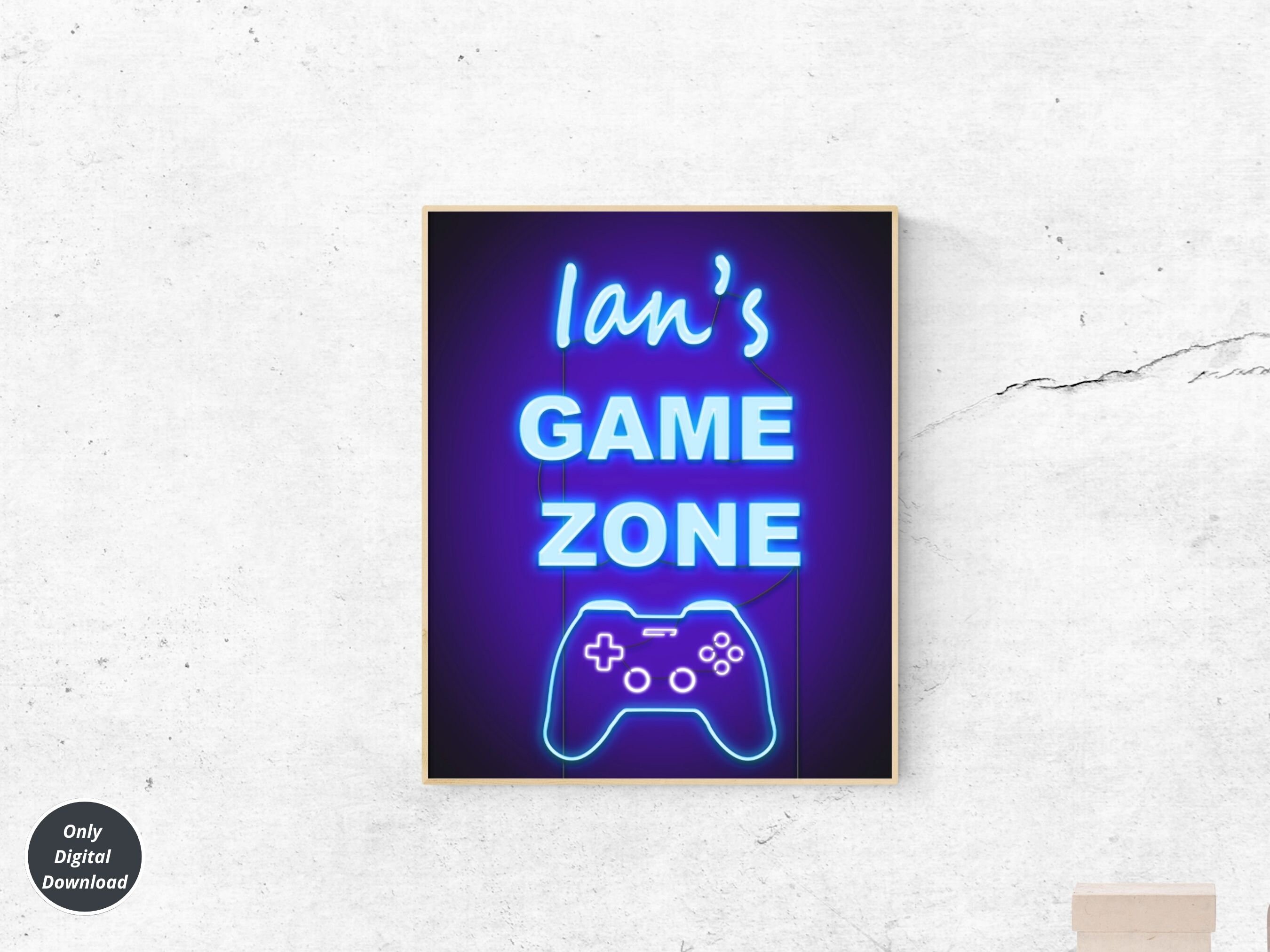 Neon Poster Gaming Sign Poster Personalized Gaming Poster - Etsy
