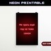 Lounge Poster, Neon Poster Chill Zone, Personalized Poster for Download ...
