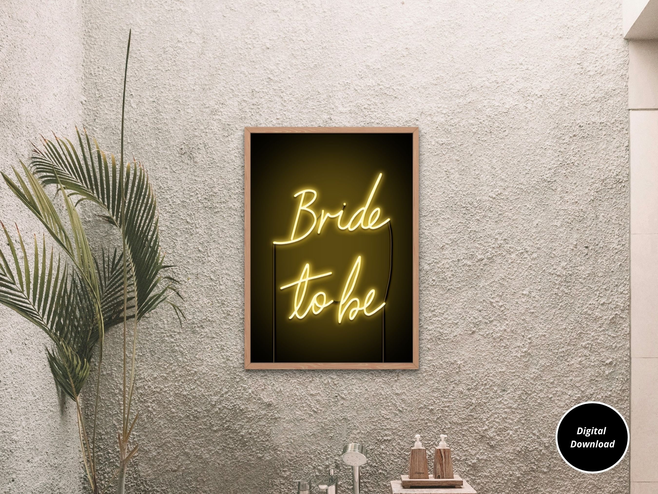 Bride to Be Neon Poster for Download, Printable Wall Art, Bride to Be ...