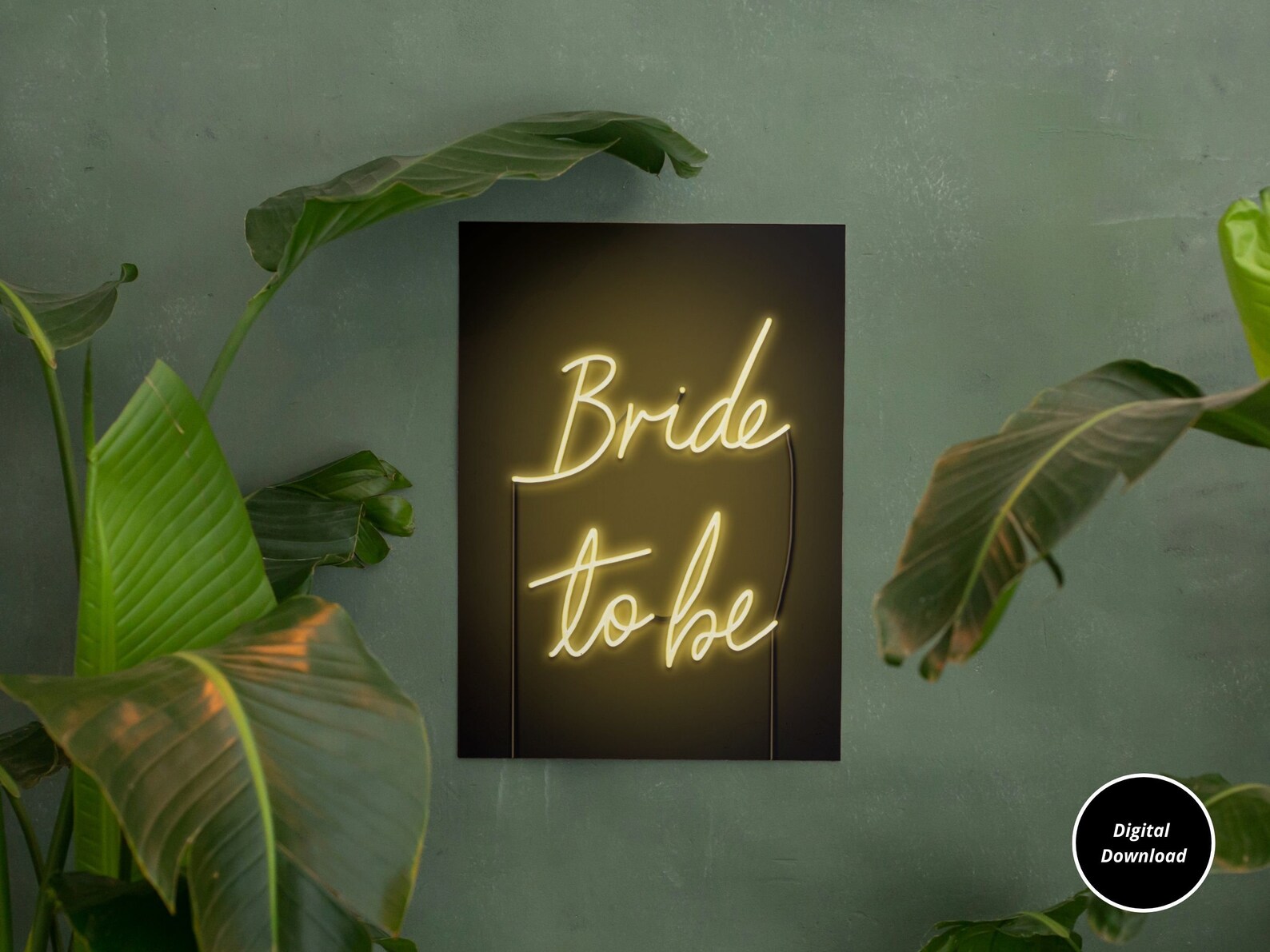 Bride to Be Neon Poster for Download, Printable Wall Art, Bride to Be ...