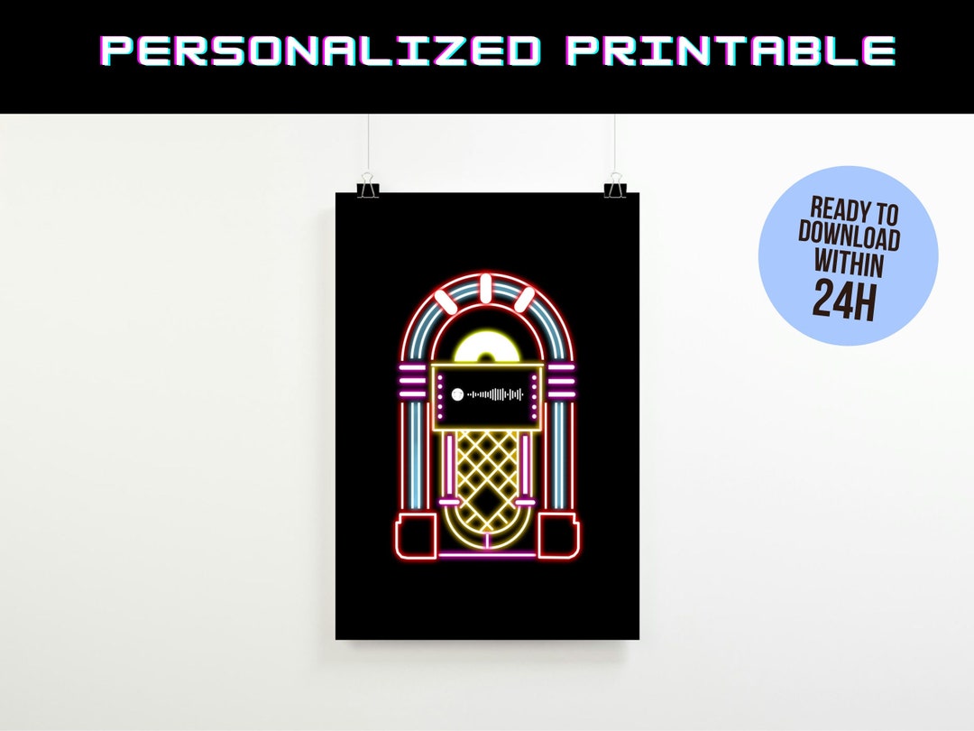 Personalized Poster for Download, Juke Box Poster, Song Code Poster ...