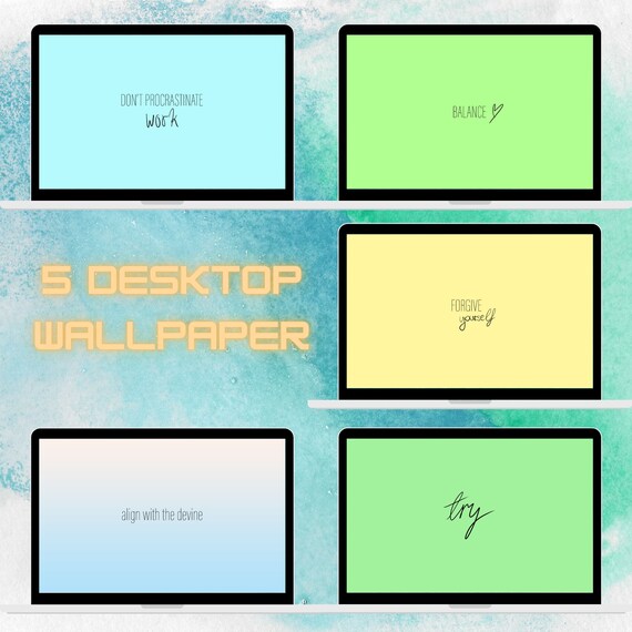 Desktop Wallpaper Set Digital Download Wallpaper Bright - Etsy