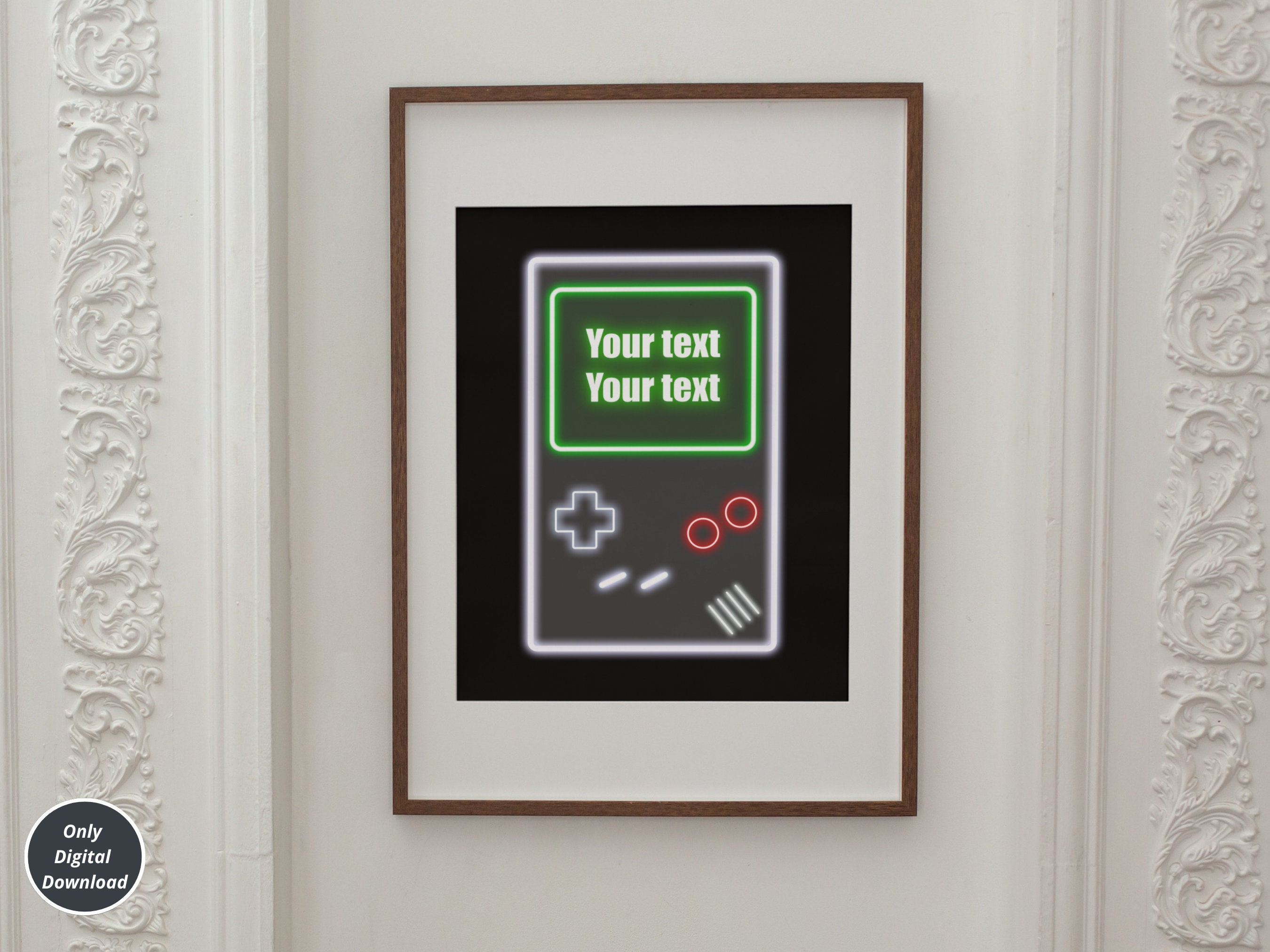 Personalized Gaming Zone Posters, Game Boy Advance Wall Art, Digital ...
