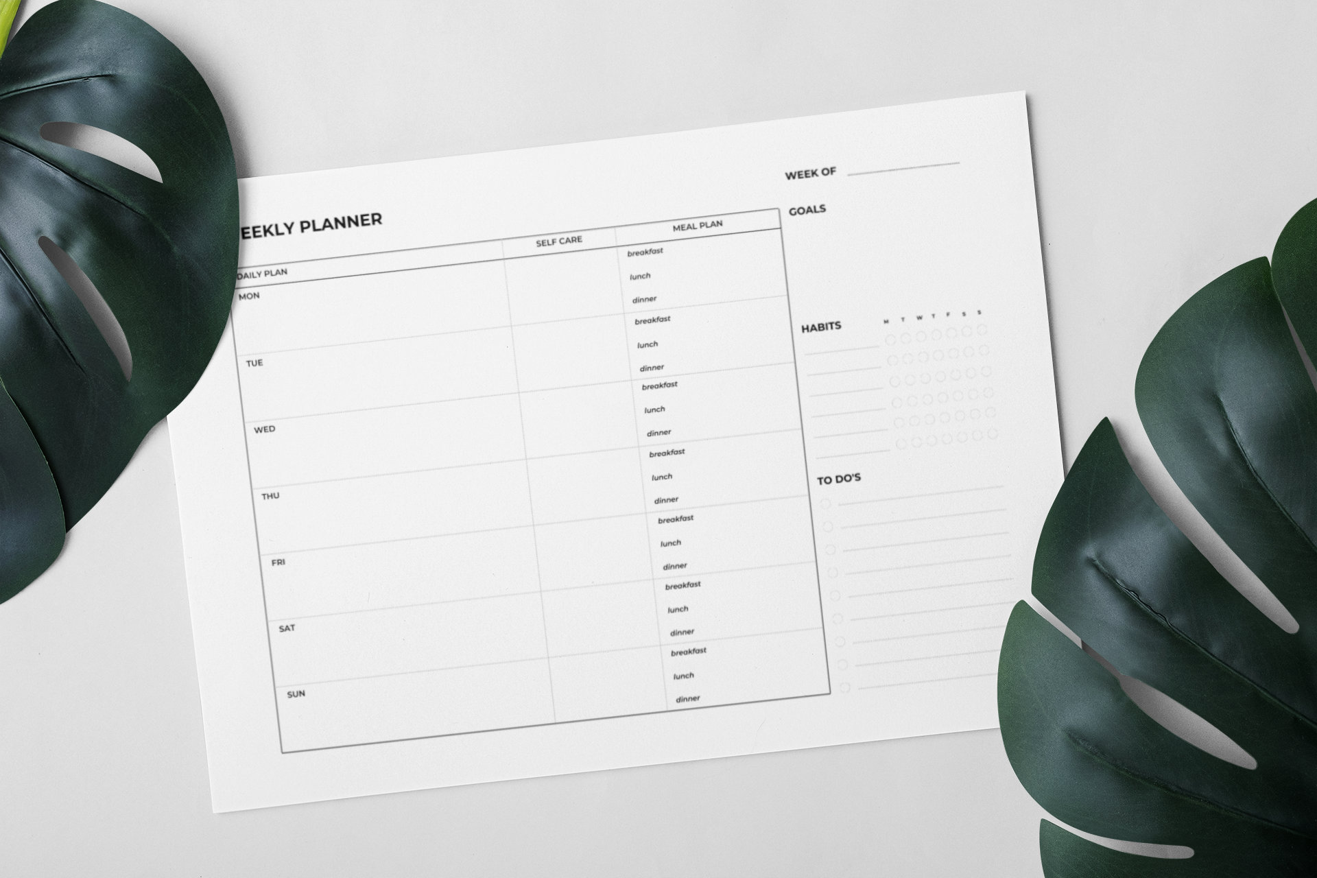 Printable Weekly Planner Weekly Schedule Productivity - Etsy