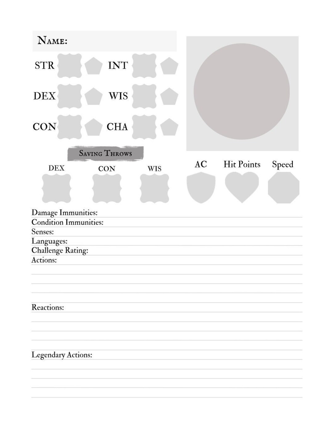 NPC Dossier 1.0 - Digital Download - Etsy