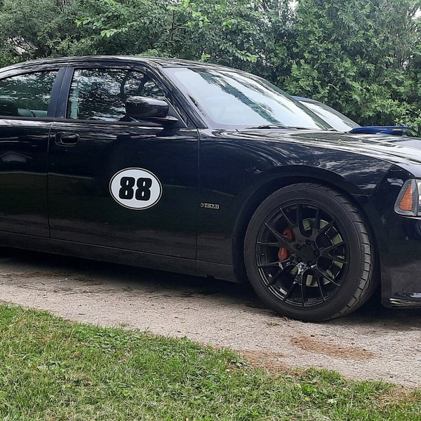 Oval Number Stickers - Etsy